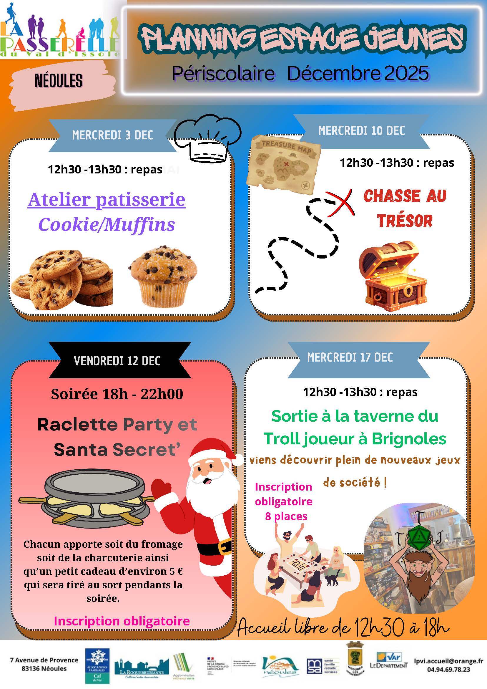 Planning des activités périscolaires de l'espace jeunes | Novembre ...